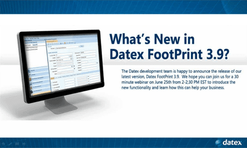 Clients Only: Datex Footprint® WMS 3.9 Overview | Datex