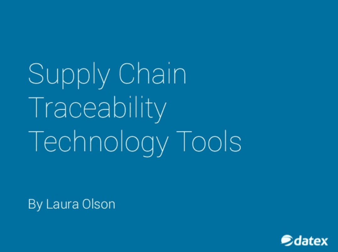 Supply Chain Traceability Technology Tools | Datex